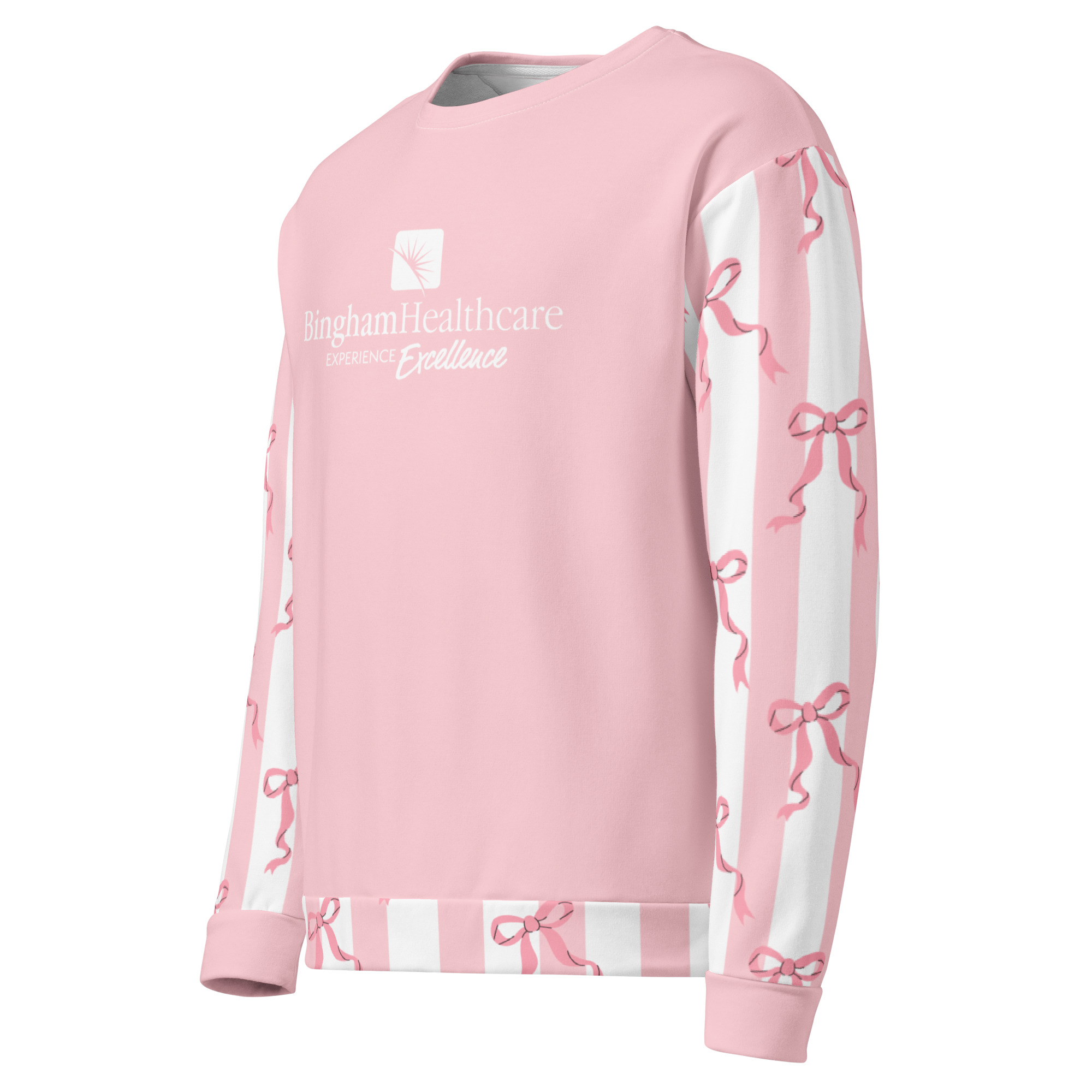 Pink Bows Unisex Sweatshirt - Bingham Healthcare Foundation
