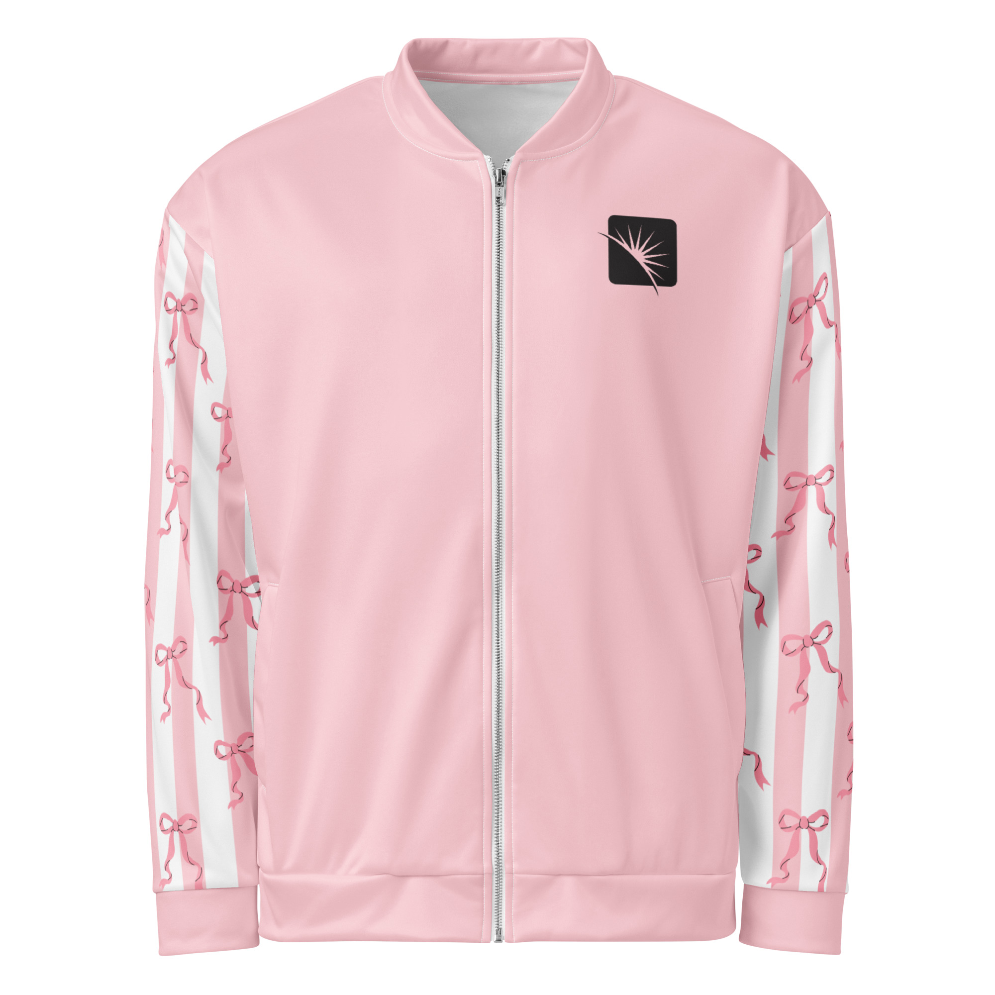 Pink Bows Unisex Bomber Jacket - Bingham Healthcare Foundation